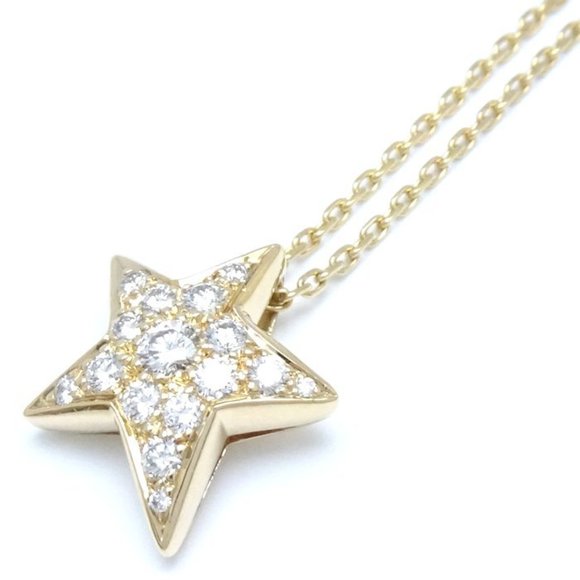 CHANEL | Jewelry | Chanel Comet Necklace Medium Diamond Star Motif K8yg ...